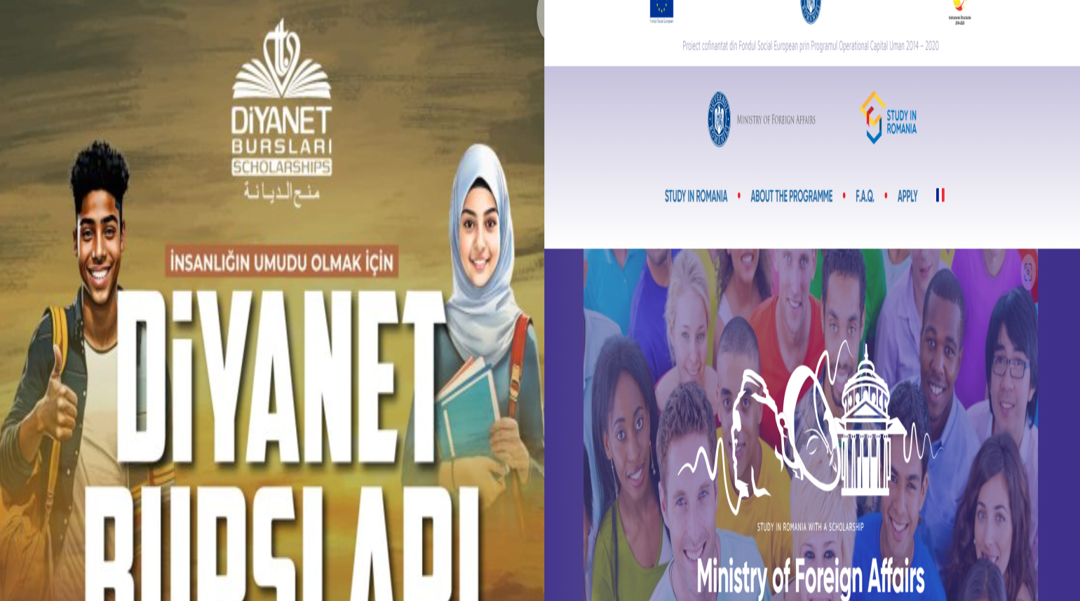 نيابة العمادة لما بعد التدرج- عرض منح لكل من تركيا و رومانيا | FSNV